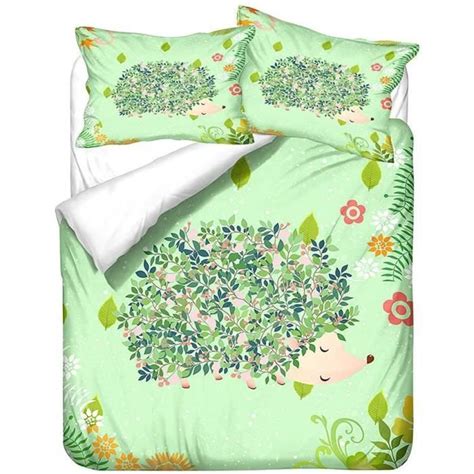 Parure de lit Enfants Dessin Animé Animal Hérisson Modèle Multicolore