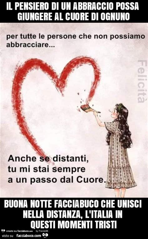 Abbraccio Facciabuco Buonanotte Con Il Cuore Che Tu Possa Sognare Con
