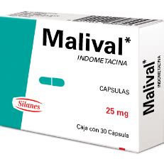 Malival indometacina dolor inflamación cápsulas Silanes RX