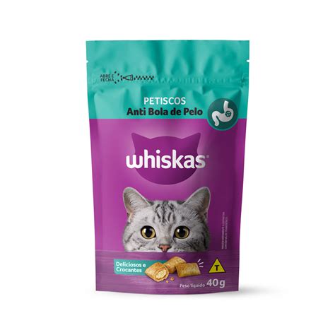 Petisco Whiskas Temptations Anti Bola De Pelo Para Gatos Adu
