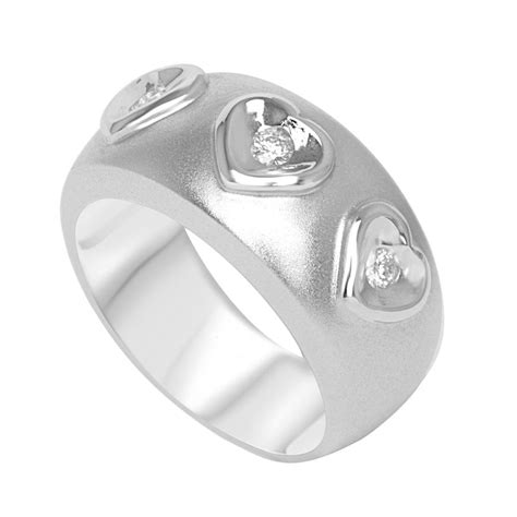 Anello A Fascia In Oro Bianco Con Diamanti Mis 15 ORO CO Luxury Zone