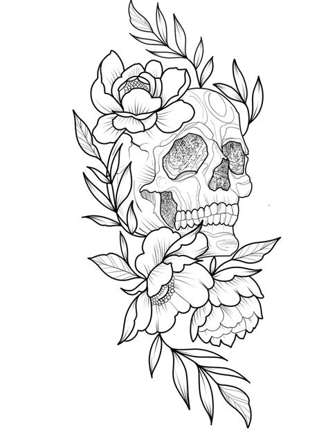 Pin By Revengetattoo On Decalques Skull Tattoo Flowers Tattoo
