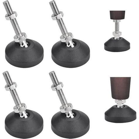 Widream 4 Pièces Pieds Ajustables Niveleurs Pieds Réglables M8 Vis de