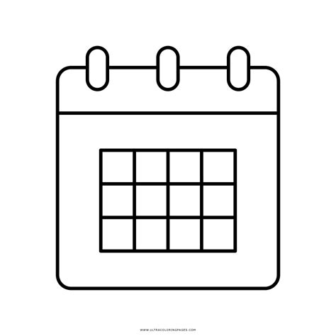 Calendário Mensal Desenho Para Colorir Ultra Coloring Pages