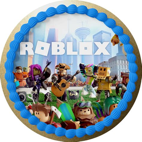 Opłatek na tort Roblox 20cm Gratis Tekst 3 Wafers Premium