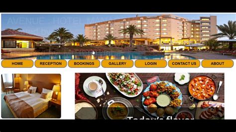 Hotel Management System Html Css Javascript Project Youtube