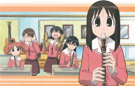 Azumanga Daioh Black Eyes Black Hair Group Instrument Kasuga Ayumu