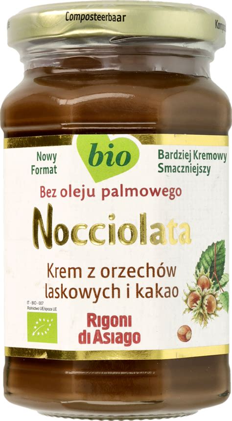 NOCCIOLATA krem z orzechów laskowych i kakao BIO 250 g Drogeria