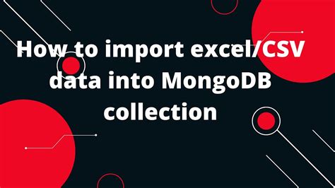 How To Import Excel Data Into Mongodb Collection Youtube