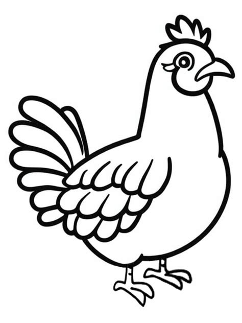 Imagem De Uma Galinha Para Colorir