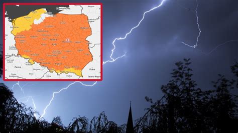 Pogoda Burze z gradem na północnym zachodzie Polski Wydano