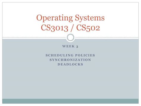 Ppt Operating Systems Cs Cs Powerpoint Presentation Free
