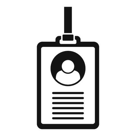 Persönliche Daten ID Karten Symbol Einfache Illustration des