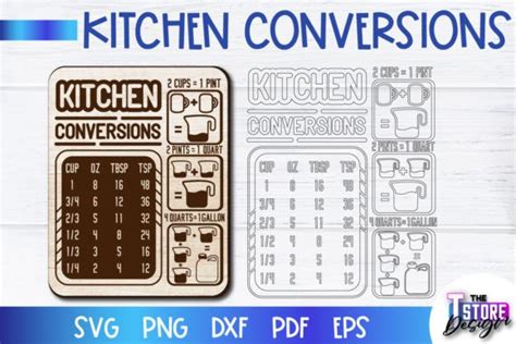 Kitchen Conversions Laser Cut SVG SVG Graphic By The T Store Design