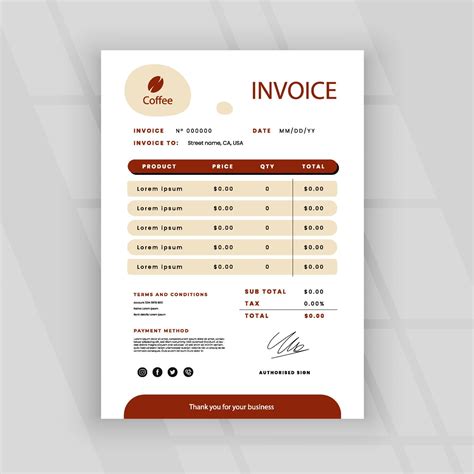 Business Invoice Design Template Print Ready Invoice Template For Your