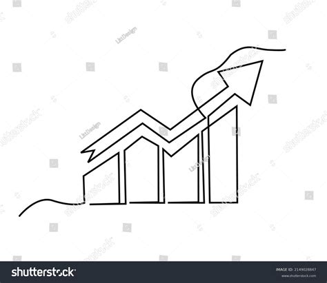 Continuous Line Drawing Graph Illustration Vector 库存矢量图免版税2149028847