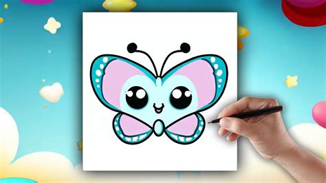 Jak narysować Motyla Kawaii Rysowanie dla dzieci krok po kroku YouTube