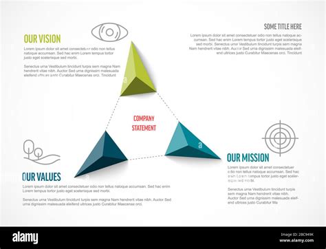 Vector Mission vision et valeurs du schéma schéma infographie Image