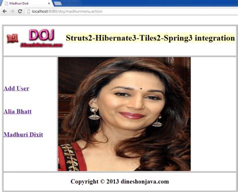 struts hibernate integration example with spring dinesh on java