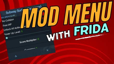 how to create a mod menu like lgl using frida on android youtube