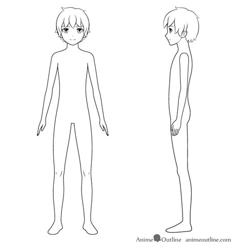 How To Draw An Anime Boy Full Body Step By Step AnimeOutline Atelier