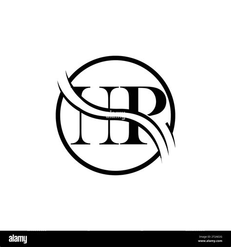 HP Letter Initial Logo Design Template Vector Illustration Premium HP