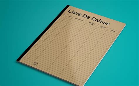 Livre De Caisse Simple Journal Recettes Dépenses Grand Format A4