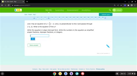 Solved IXL Quiz Exam Alg I Ixl Quizzes 4290271 My IXL