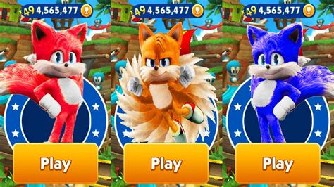 Sonic Dash Movie Tails Vs Red Movie Tails Vs Blue Movie Tails Vs All