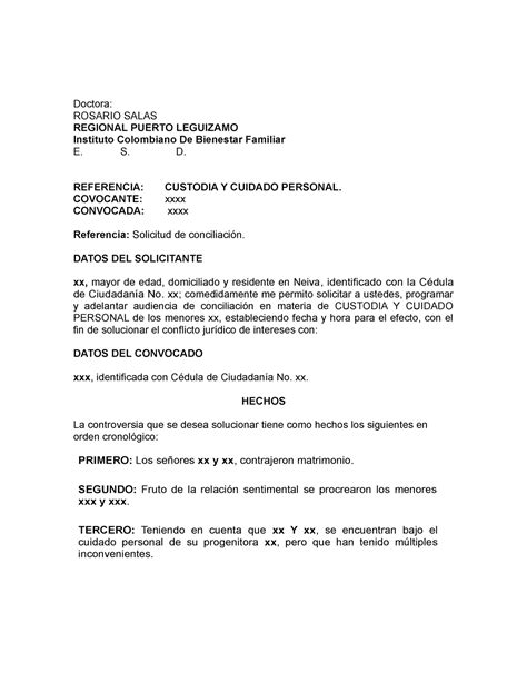 Carta Solicitud Refrigerios Icbf Docx Document Porn Sex Picture