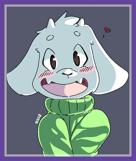 The Big Imageboard Tbib Anthro Asriel Dreemurr Blush Border Boss Monster Undertale Bovid