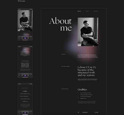 Personal UI UX Designer Portfolio Website Behance
