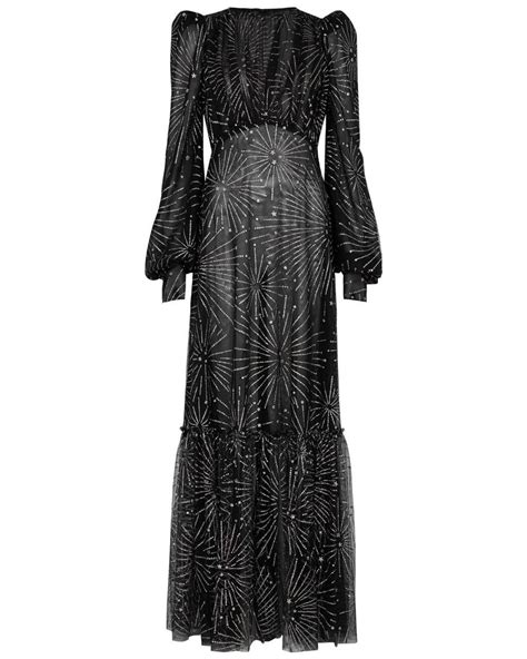 The Vampire S Wife The Royal Sorceress Glitter Embellished Woven Maxi