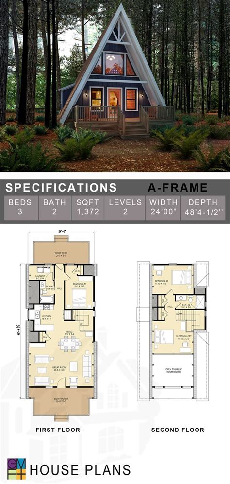 A FRAME CABIN A Frame House Plans House Plans Cabin House Plans