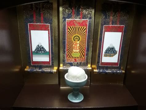 Butsudan Close Up Buddhist Altar Tea Light Candle Tea Lights