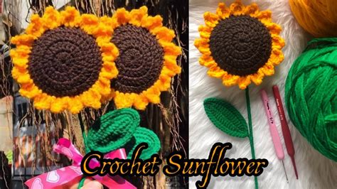 HOW TO CROCHET SUNFLOWER EASY TUTORIAL Lanie Joyce B YouTube