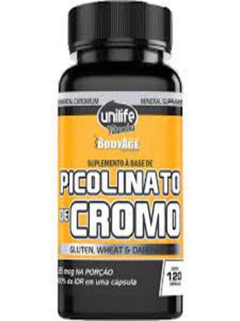 Picolinato De Cromo C Psulas Mg Unilife Vitamins Alecrim
