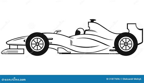 Coche De Competición De La Fórmula 1 Ilustración del Vector