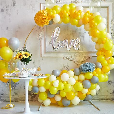 Buy RUBFAC Round Balloon Arch Stand Kit 7 2ft Metal Circle Balloon