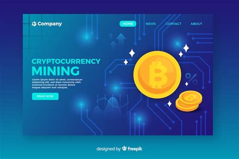 Free Vector Cryptocurrency Landing Page