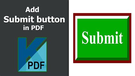 how to add a submit button to a pdf using kofax power pdf youtube
