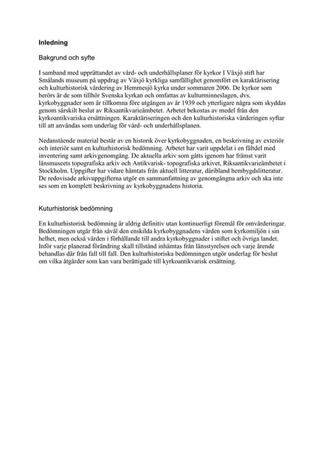 Inledning Bakgrund