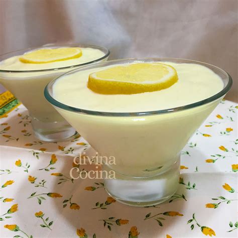 Mousse de limón fácil y rápida sin huevo Receta de DIVINA COCINA