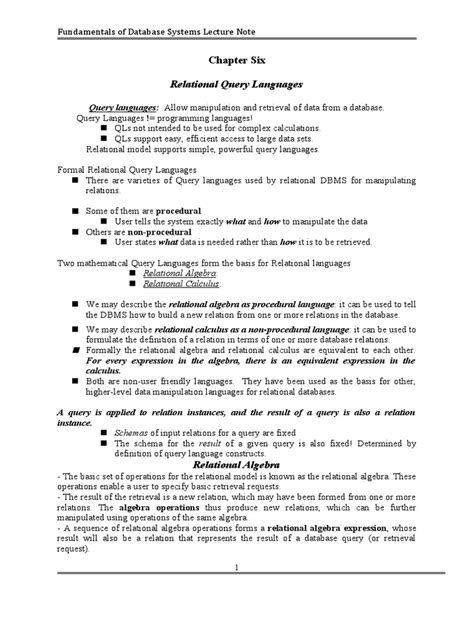 chapter six db pdf relational model first order logic