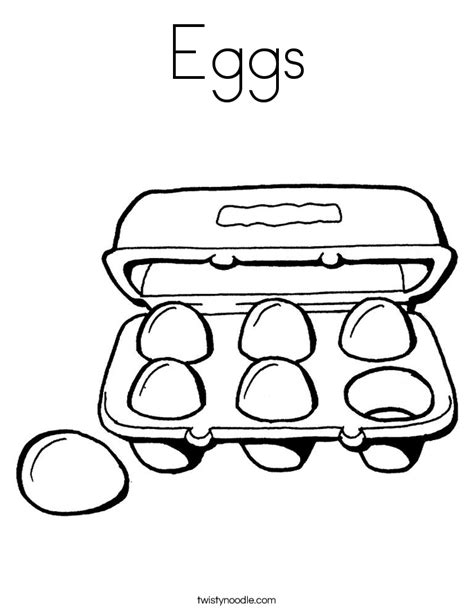 Egg Carton Coloring Page At Getcolorings Free Printable Colorings
