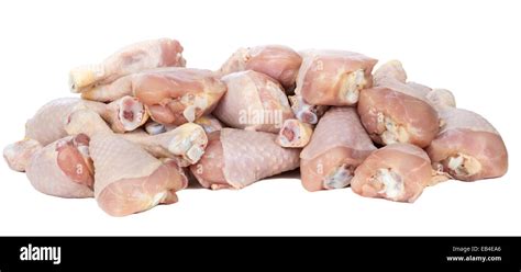 Raw Chicken Legs On White Background Isolated Stock Photo Alamy