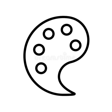 Vector Del Icono De La Paleta Aislado En El Fondo Blanco Muestra De La