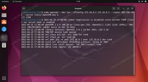 basic ubuntu 22 04 openvpn client server connection setup linux tutorials learn linux