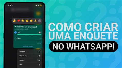 COMO FAZER ENQUETE NO WHATSAPP YouTube