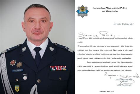 Życzenia Komendanta Wojewódzkiego Policji we Wrocławiu z okazji Dnia